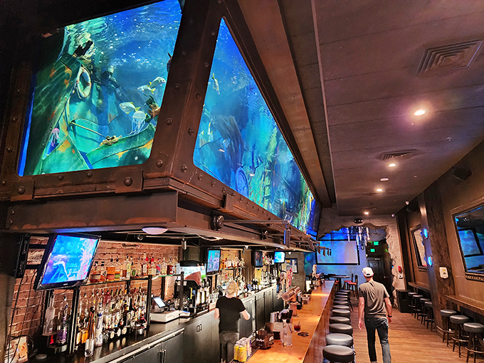 The aquarium's azure glow transforms an ordinary night out into an underwater fantasy &ndash; no scuba certification required.