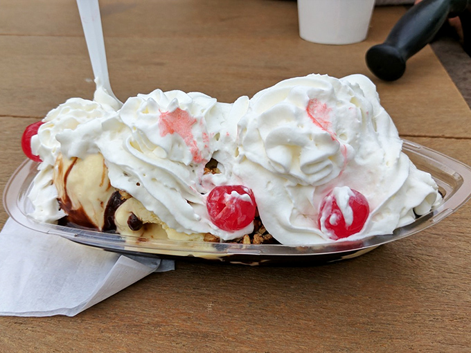 The banana split that launched a thousand diets&mdash;and was worth every single calorie. Whipped cream mountains with cherry flag planted firmly on top.