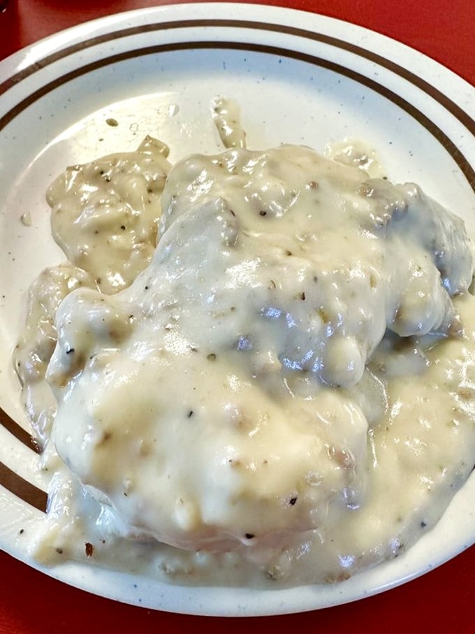 Biscuits drowning in gravy &ndash; the Southern comfort food equivalent of a warm, edible hug.