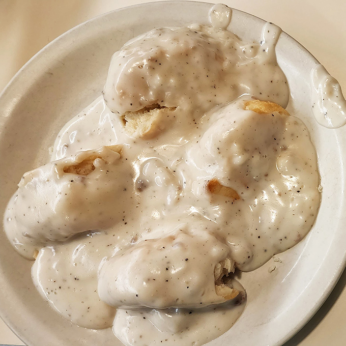 Biscuits and gravy that doesn't just stick to your ribs&mdash;it sends a formal change of address notification and moves in permanently.