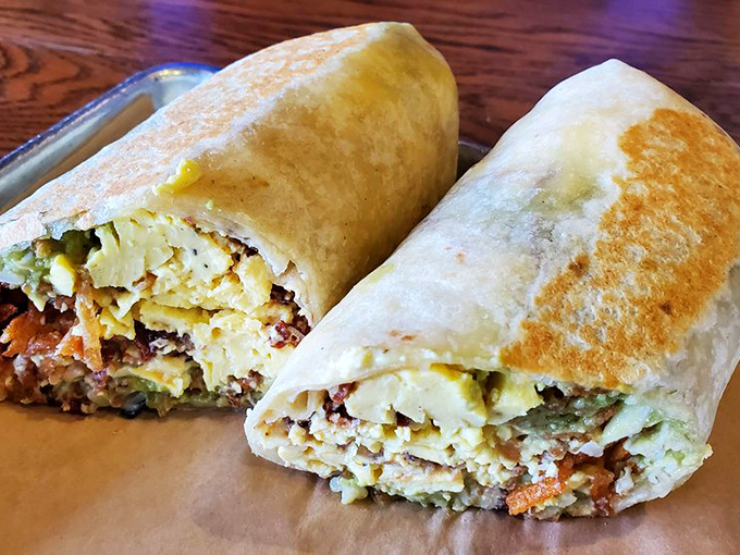 Breakfast burritos: where morning meets miracle. This handheld happiness packs more flavor than should legally fit between tortilla walls.