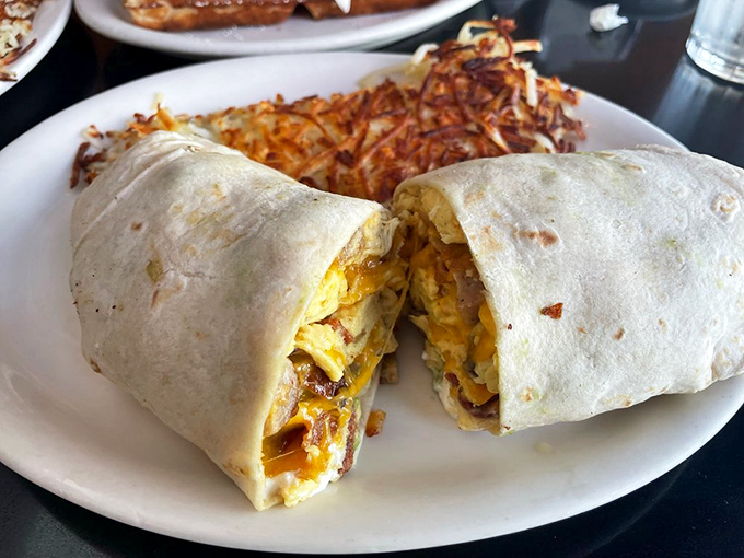 The breakfast burrito&mdash;California's greatest contribution to morning cuisine. Wrapped like a present and stuffed with eggy, cheesy goodness.