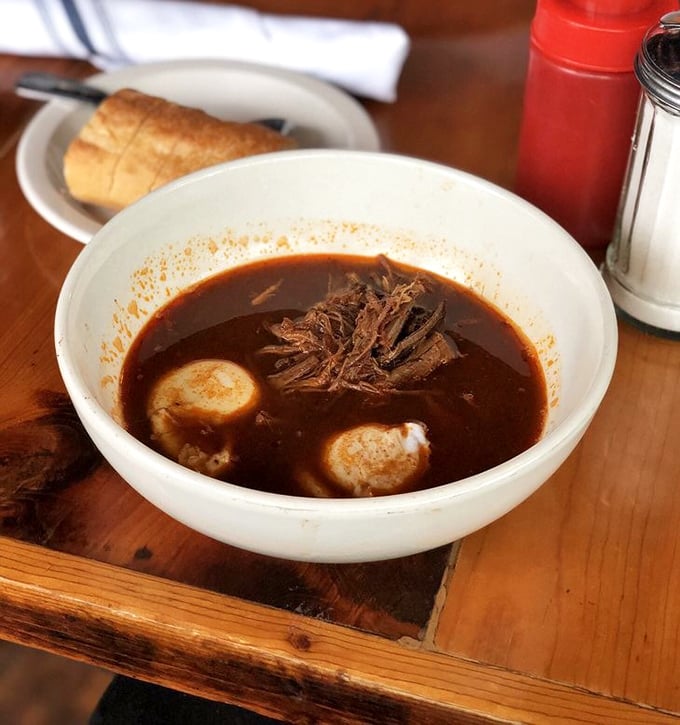 This isn't just soup&mdash;it's a brisket revelation in liquid form. Those floating dumplings are like flavor lifeboats in a sea of savory goodness.