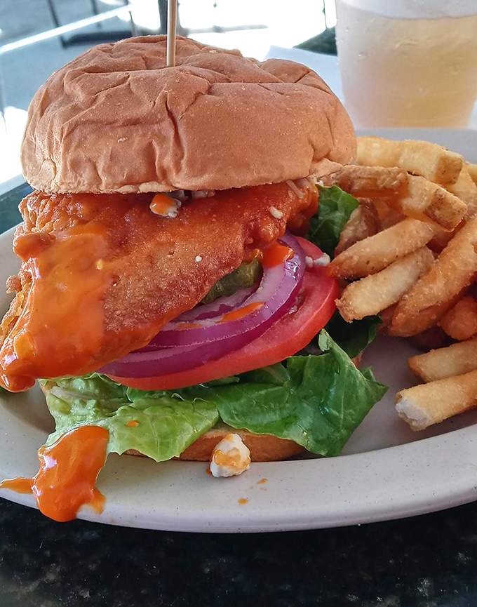 Buffalo chicken done right—where the sauce-to-crunch ratio achieves that mathematical perfection Einstein could only dream about.