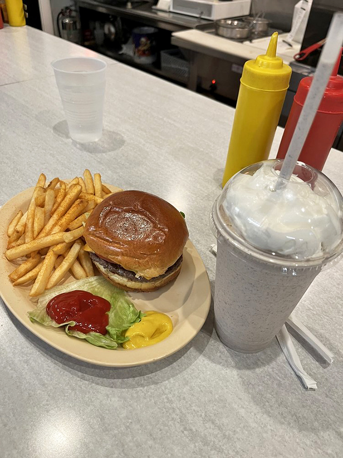 The classic American burger and fries&mdash;where the patty meets the bun in a romance that's outlasted most Hollywood marriages.