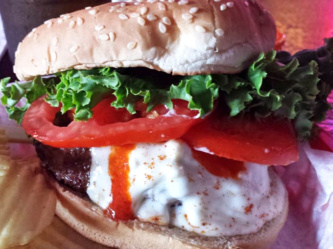 This isn't just a burger&mdash;it's edible architecture. Notice how the melted cheese cascades perfectly over that glorious beef patty.