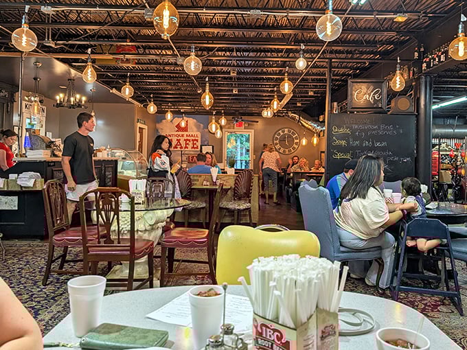 The caf&eacute; corner offers a perfect respite when your treasure-hunting legs need a break and your antiquing spirit needs refueling.