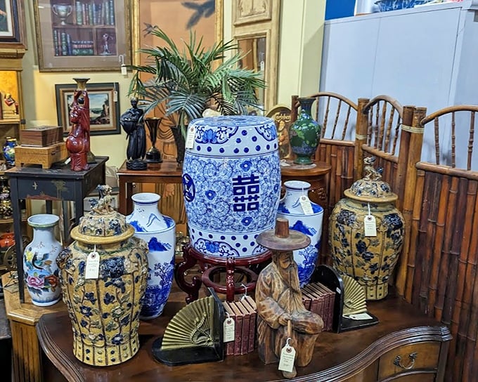 Not your average pottery barn. These blue and white ceramics have survived longer than most Hollywood marriages&mdash;and look better too.