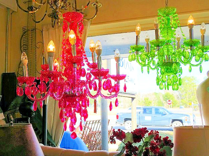 Candy-colored chandeliers that would make Willy Wonka jealous. Who knew lighting fixtures could double as mood-enhancing therapy?