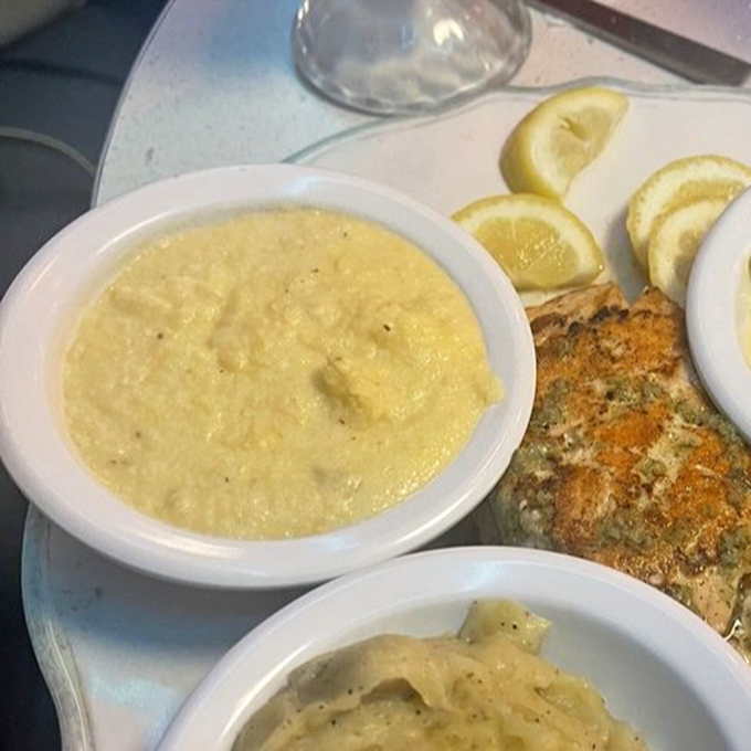 Cheese grits so creamy they could make a Frenchman question his loyalty to b&eacute;chamel. The South's answer to risotto, only more comforting.