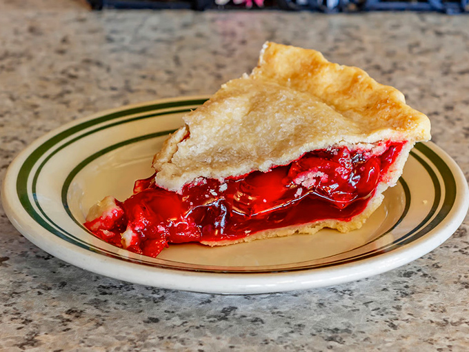 This cherry pie isn't just dessert&mdash;it's edible stained glass. The ruby filling practically glows with summer sunshine.