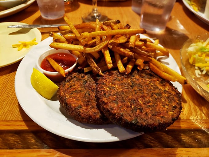 These crab cakes aren't playing around—packed with actual crab meat instead of filler, they're the seafood equivalent of finding extra money in your pocket.