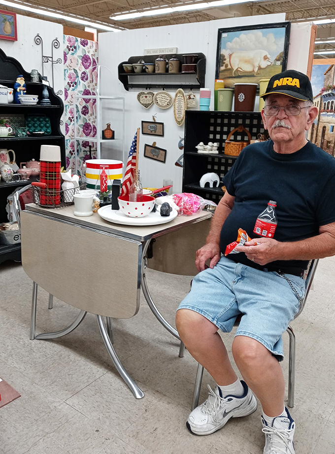 The true heart of any antique store: the passionate vendors who've turned treasure hunting into an art form, ready to share tales behind every item.