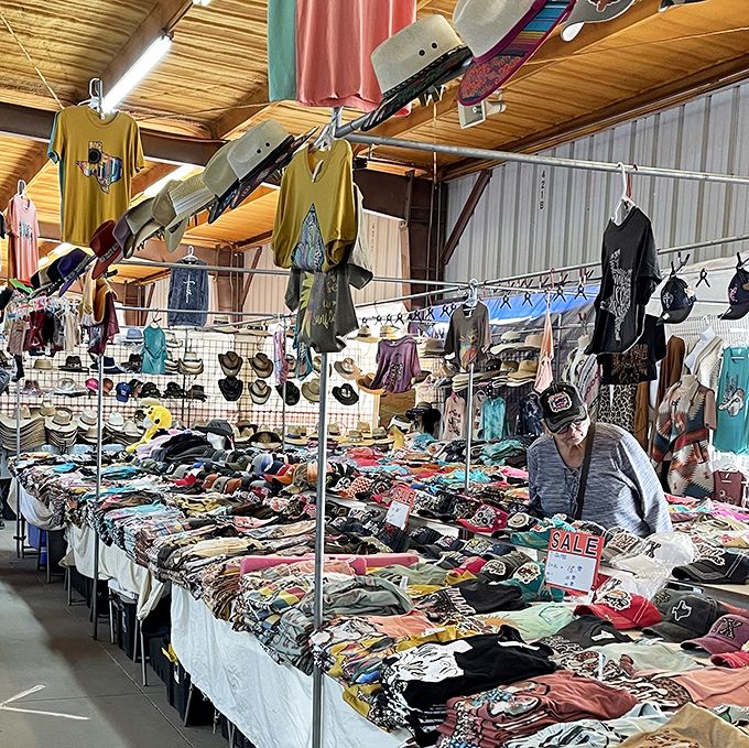 Smart shoppers navigate the maze with determination, hunting bargains like seasoned treasure detectives on mission.