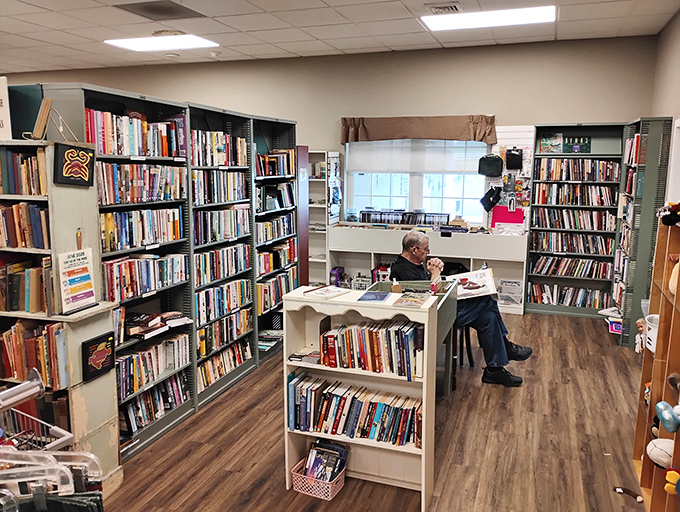 The book section &ndash; where bibliophiles can lose track of time and emerge with armfuls of literary treasures for less than the price of one new hardcover.