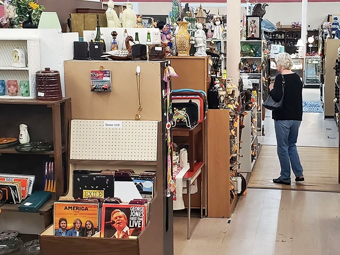 The thrill of the hunt captured in motion. Every aisle explorer knows that perfect find might be just around the next corner.