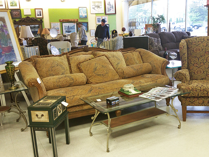 The living room section feels like you've crashed a very comfortable family reunion, where every sofa has a story and every chair invites you to stay awhile.