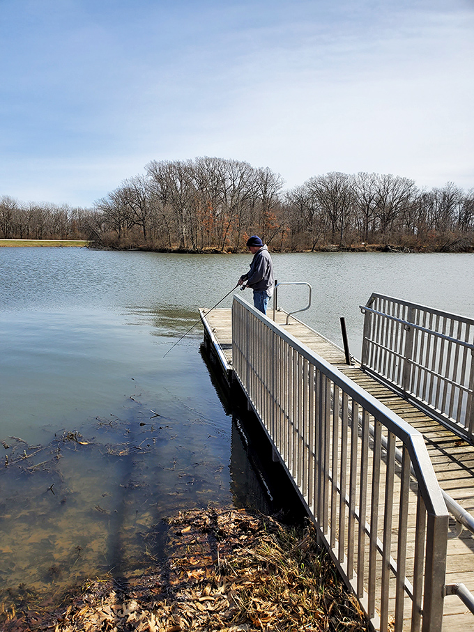 The quintessential fishing pier where patience isn't just a virtue&mdash;it's the entire business model. Even non-anglers can appreciate this peaceful perspective.