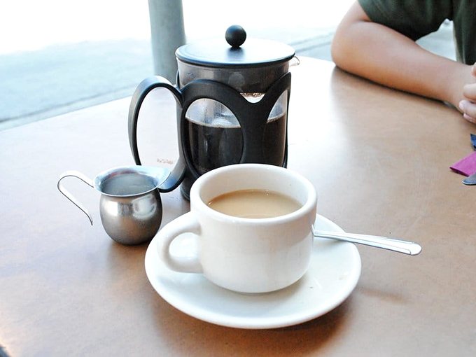 Coffee service at The Griddle comes with all the proper accoutrements, because respecting the morning ritual is serious business.