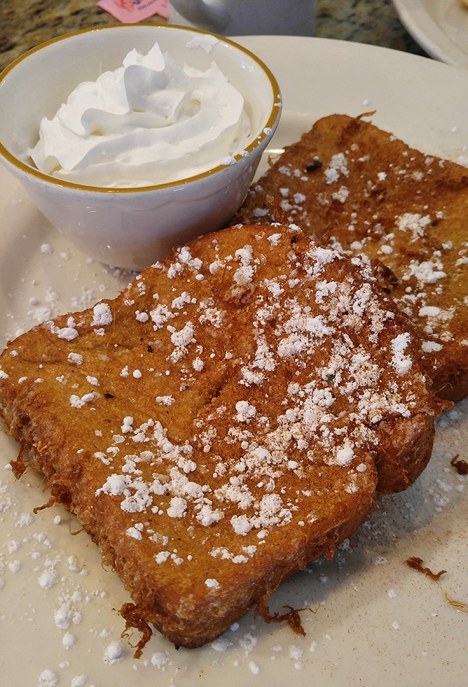 Their deep-fried French toast dusted with powdered sugar isn't just breakfast&mdash;it's what angels eat when nobody's looking.