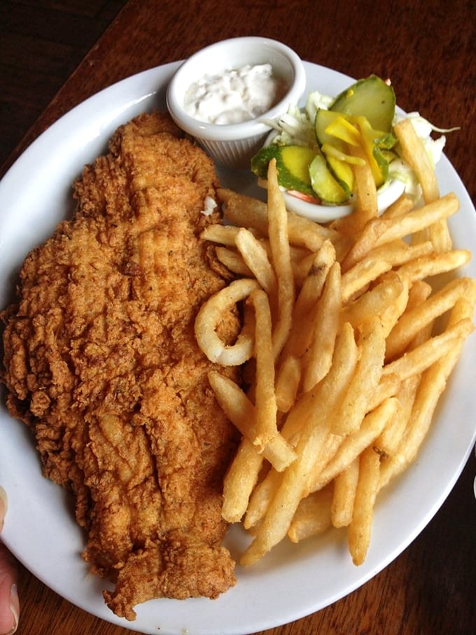 Golden-fried perfection that would make your grandma jealous. The crispy exterior gives way to flaky fish that practically swims in flavor.