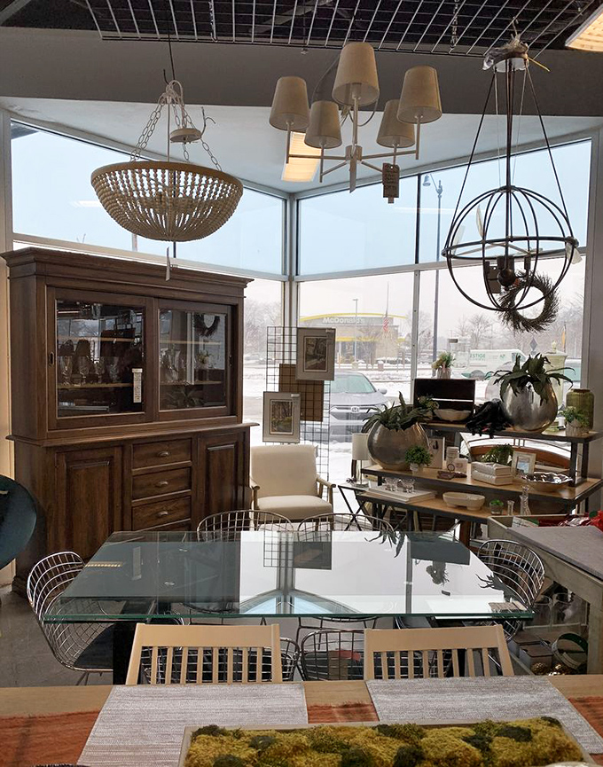 Window shopping takes on new meaning with these stylish vignettes. Natural light showcases furniture arrangements that could transform your home.