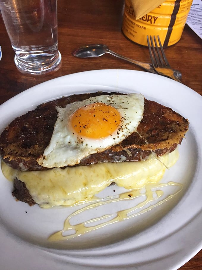 The humble grilled cheese gets a PhD at Milktooth. Those perfectly golden ridges promise a gooey interior that would make your childhood self weep with joy.