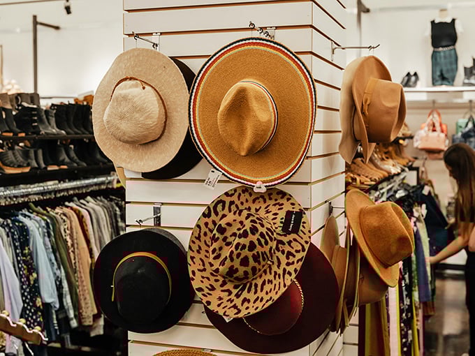 Hat heaven! From sassy leopard print to classic wide brims, these toppers prove second-hand style can still be first-rate.