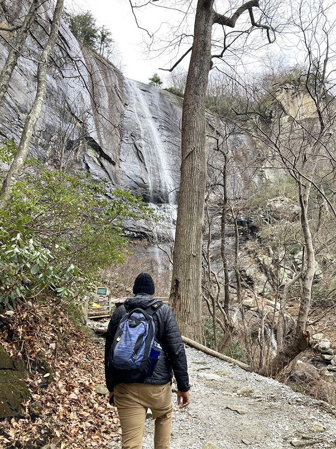 Approaching Hickory Nut Falls feels like walking into a scene from "Last of the Mohicans" &ndash; minus the dramatic chase sequence, thankfully.