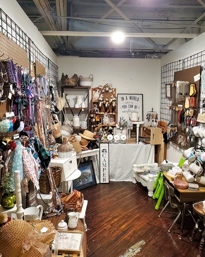 Every vendor space is its own universe of curiosities. Turn a corner and discover another decade entirely.