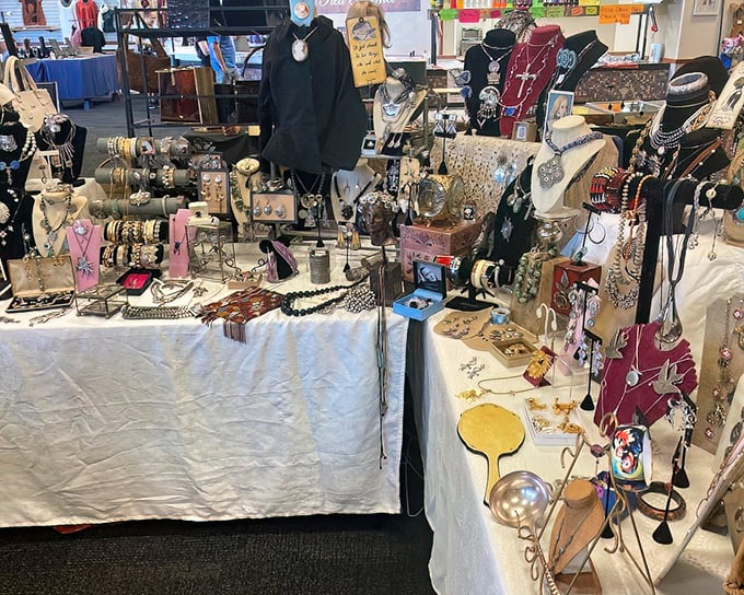 Jewelry displays that rival Aladdin's cave&mdash;each piece waiting for its second act on a new wrist or neckline.