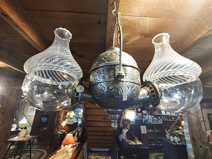 This isn't just a light fixture&mdash;it's functional art that survived decades. Imagine the dinner conversations it's illuminated since the early 1900s!