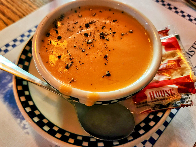 This isn't just soup&mdash;it's a bowl of liquid comfort, topped with fresh cracked pepper and served with Midwestern hospitality.