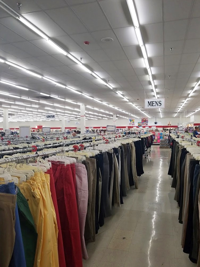 The men's section: where fashion meets function in a rainbow of possibilities. Finding pants has never felt so much like a victory lap.