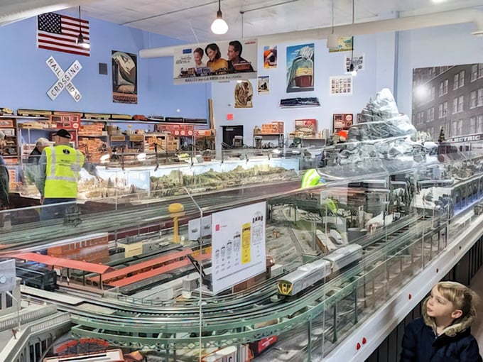 The model train display captivates visitors of all ages, proving that some childhood fascinations never leave us&mdash;they just get more elaborate with time.
