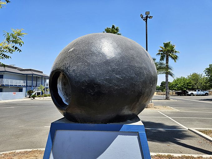 This giant olive sculpture celebrates Lindsay's agricultural heritage with the kind of whimsy that makes small towns special.