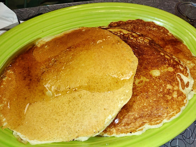 These pancakes don't just sit on the plate&mdash;they command it. Golden-brown, fluffy, and practically begging for maple syrup.