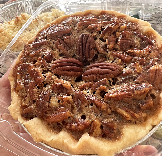This pecan pie isn't just dessert&mdash;it's architecture. Those perfectly arranged pecans are like the Sistine Chapel of baked goods.