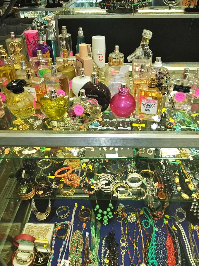 A fragrance counter that rivals department stores, minus the aggressive spritzers. One person's abandoned perfume is another's signature scent.