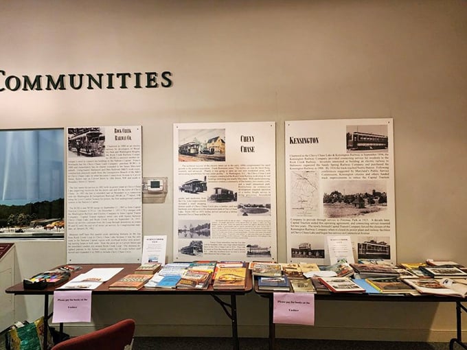 The "Communities" exhibit wall tells the story of how these magnificent machines shaped the neighborhoods we know today. History you can actually touch!