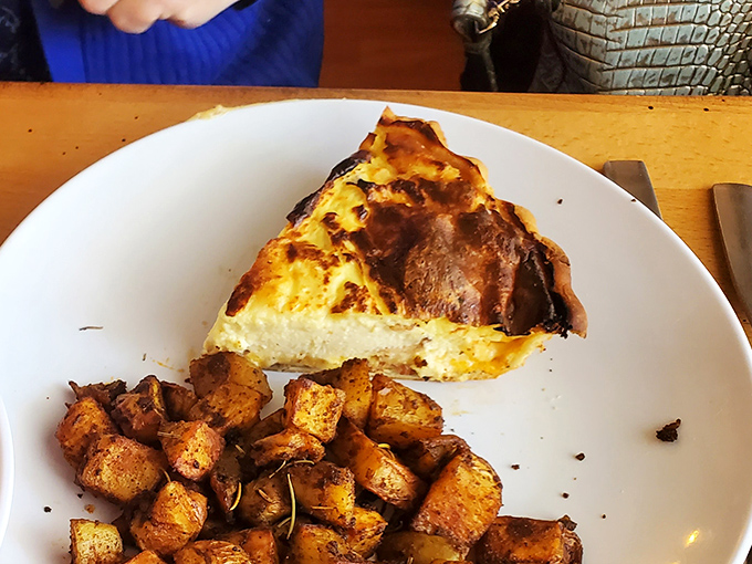 This quiche doesn't just sit there looking pretty &ndash; it stands tall with confidence, knowing it's about to rock your breakfast world alongside those herb-roasted potatoes.