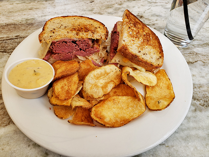 The Reuben sandwich here doesn't just talk the talk&mdash;thick-sliced corned beef and sauerkraut create a masterpiece that would make even New York delis jealous.