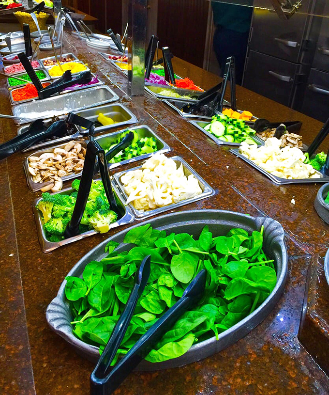 The salad bar – that magical place where we convince ourselves we're being virtuous before heading to the mac and cheese station.
