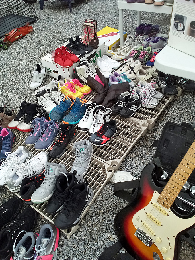 Sole searching made simple. From athletic kicks to dress shoes, this footwear bonanza proves one shopper's castoff is another's perfect fit.