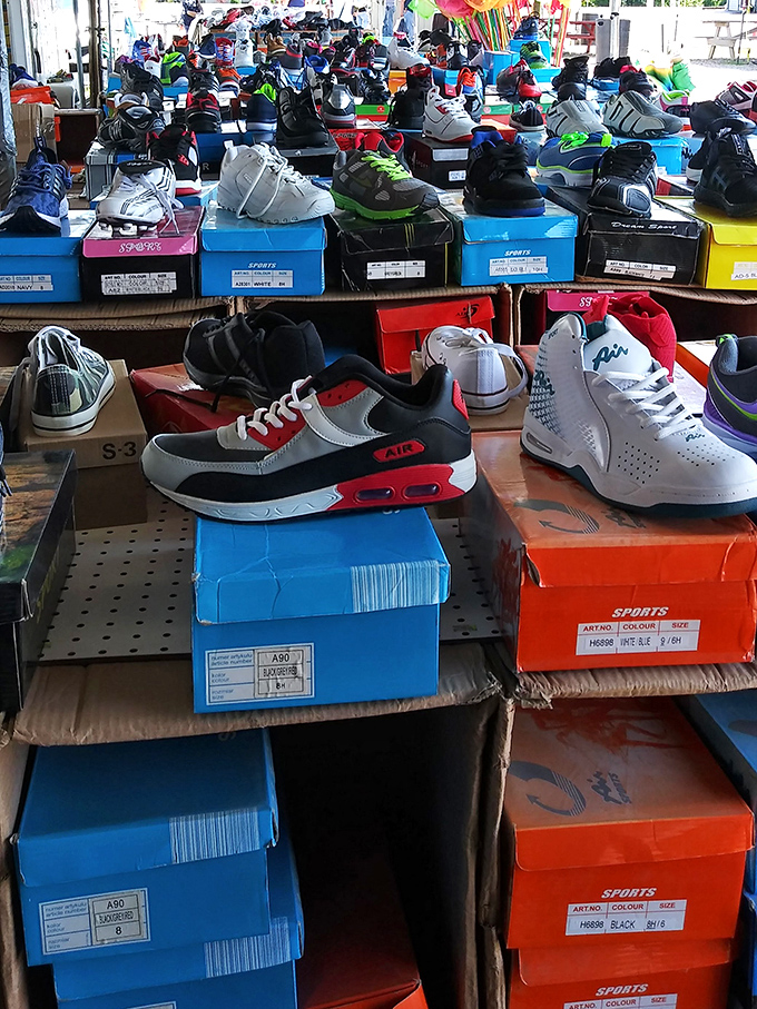 Sneaker seekers rejoice! These rows of footwear promise adventures yet to come, all without the mall prices or pushy salespeople.