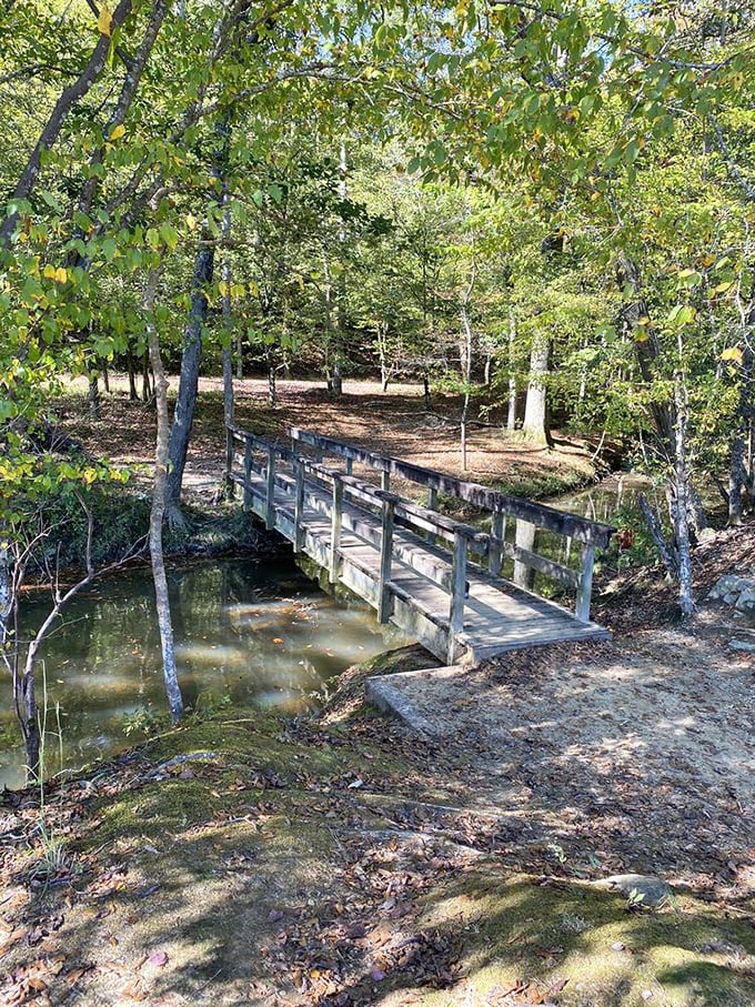 This charming wooden bridge isn't just crossing a stream&mdash;it's crossing from your everyday world into a storybook woodland escape.