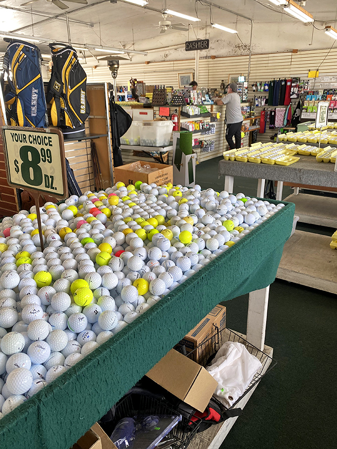 Golf balls by the hundreds &ndash; because apparently someone's been raiding every water hazard in Florida.