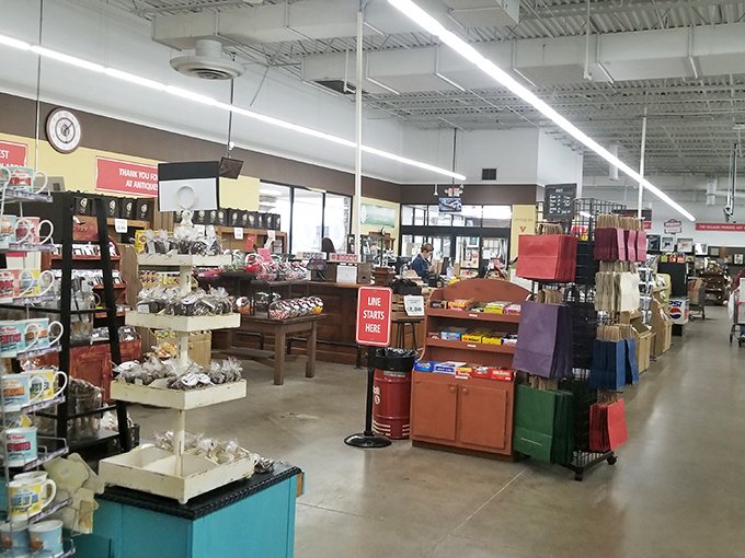 The Village General Store section offers nostalgic candies and treats &ndash; because hunting treasures builds up an appetite for both food and memories.