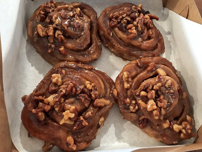 These sticky buns aren't just dessert &ndash; they're an experience worth driving for, with walnuts standing guard over caramelized perfection.