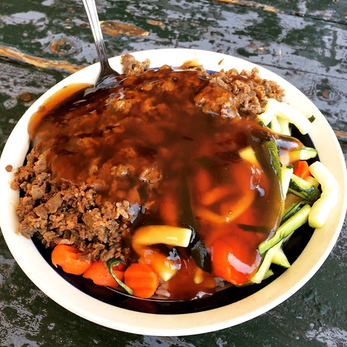 The teriyaki bowl arrives like a savory work of art&mdash;tender beef, fresh vegetables, and that sweet-savory sauce that makes Monday mornings bearable again.